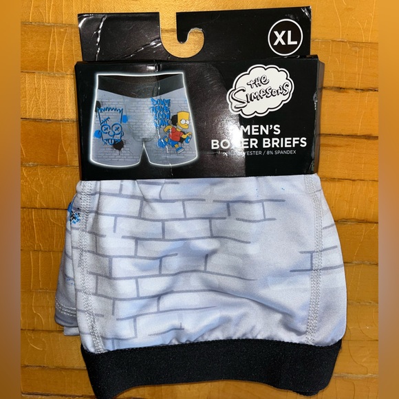 Simpsons | Underwear & Socks | The Simpsons Blue Black Mens Briefs Sz ...